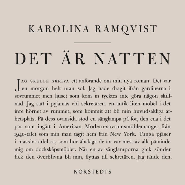Det är natten : författaren och den som skriver - E-bok & Ljudbok - Karolina Ramqvist - ISBN ...